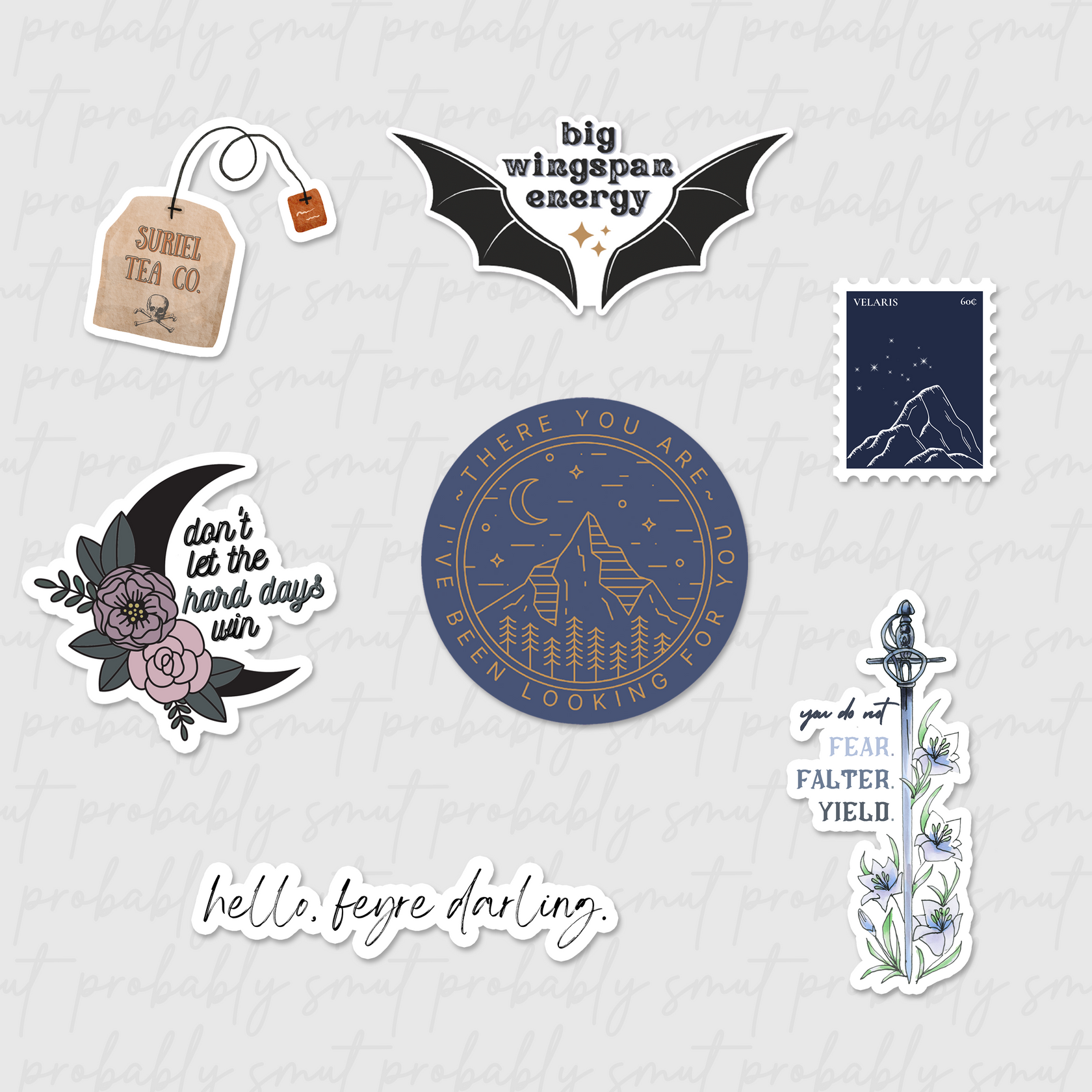 ACOTAR series sticker pack 1 – probably smut
