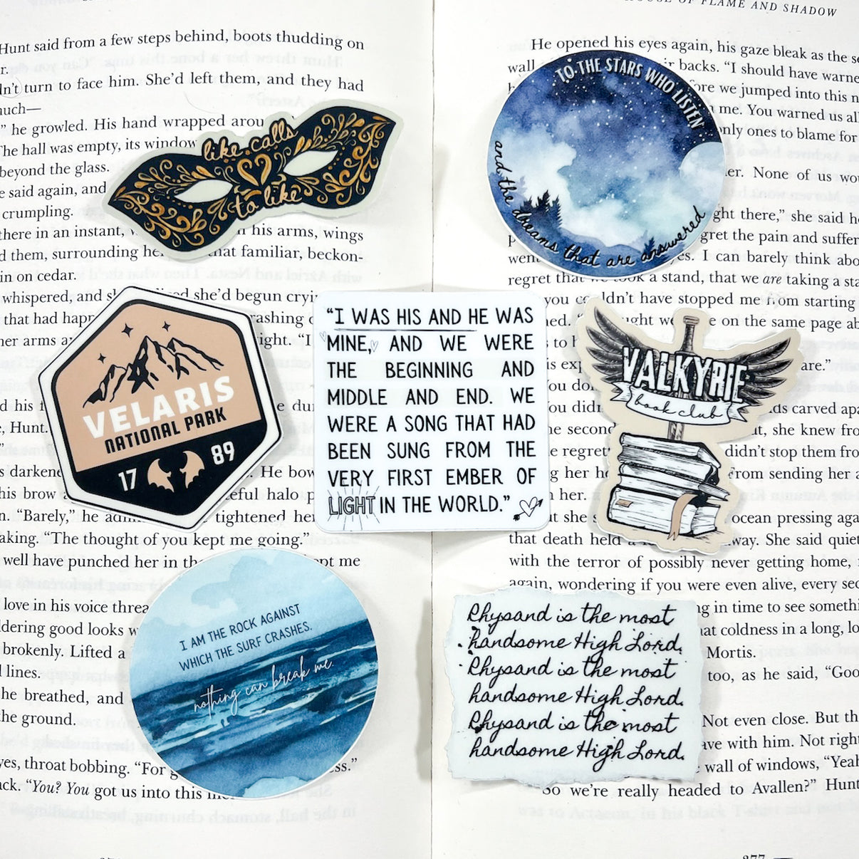 ACOTAR series sticker pack 3 – probably smut