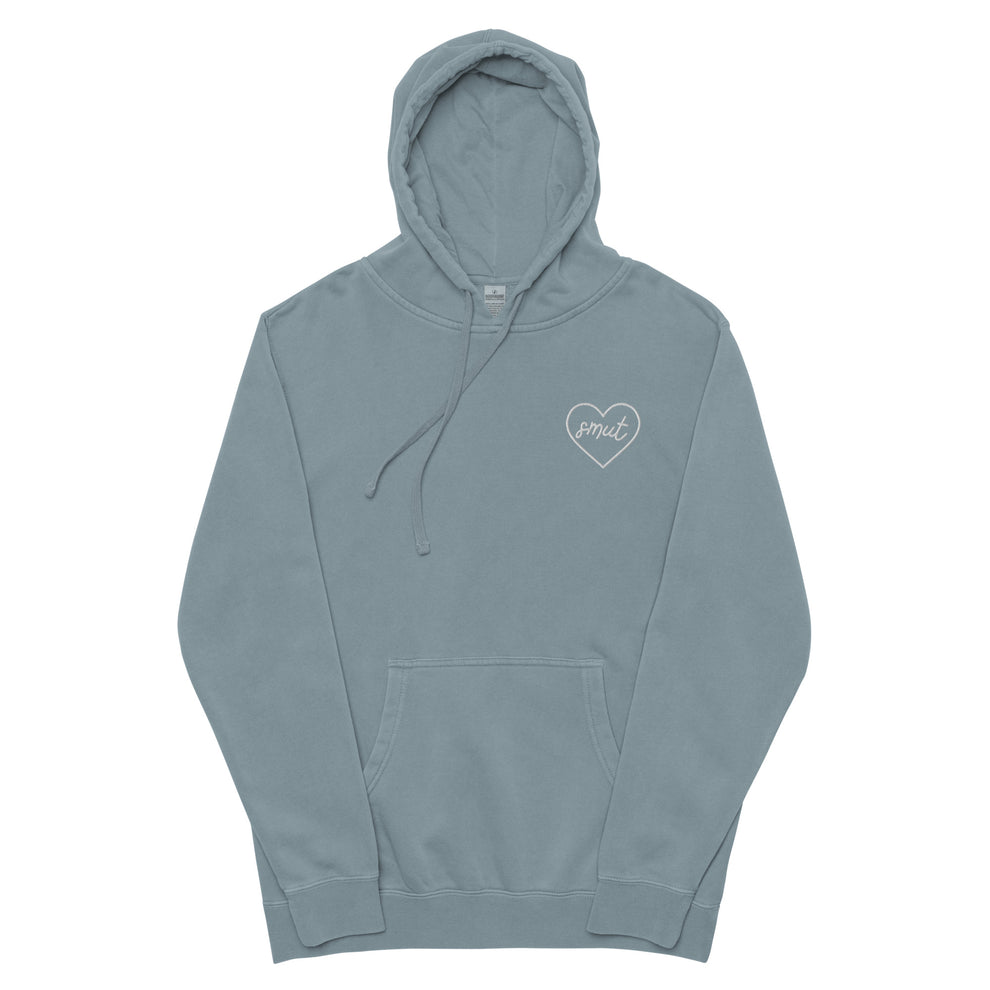 smut heart embroidered hoodie – probably smut